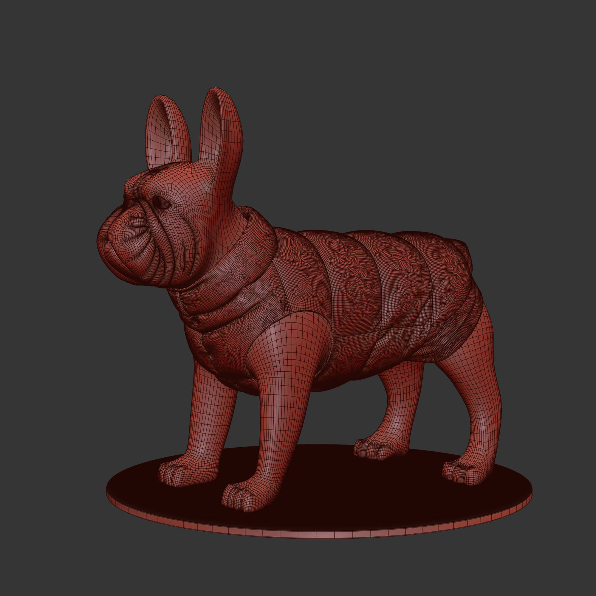 Mondog pet outfitters podo dog couture with panties 3D model | CGTrader