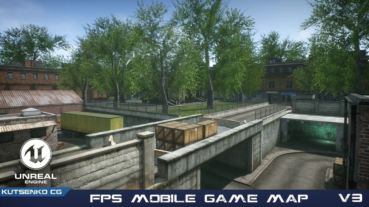 3D model FPS Mobile Game Map v3 with assets VR / AR / low-poly | CGTrader