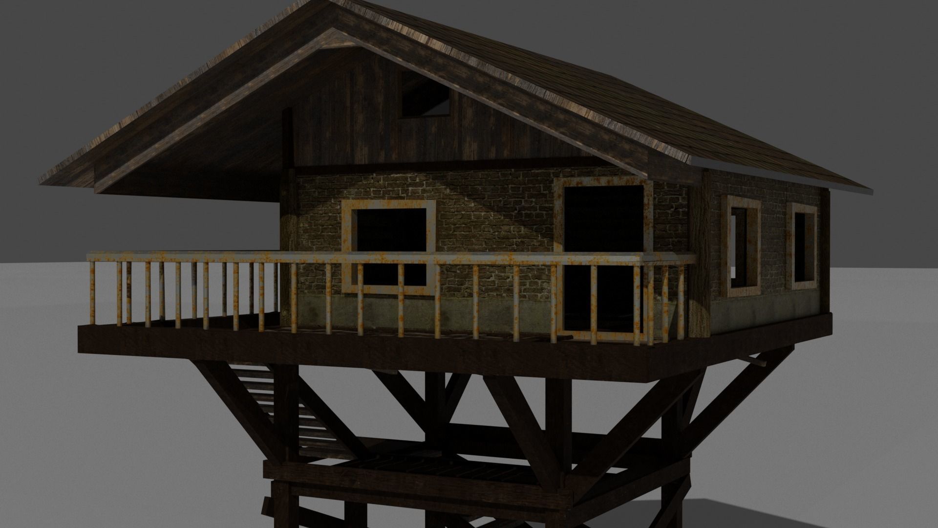 Forest Watch Tower free VR / AR / low-poly 3D model | CGTrader