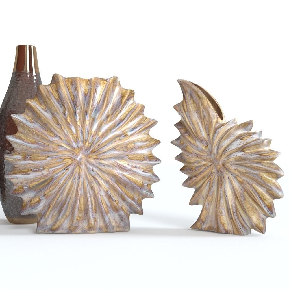 Shell vases set 3D model | CGTrader