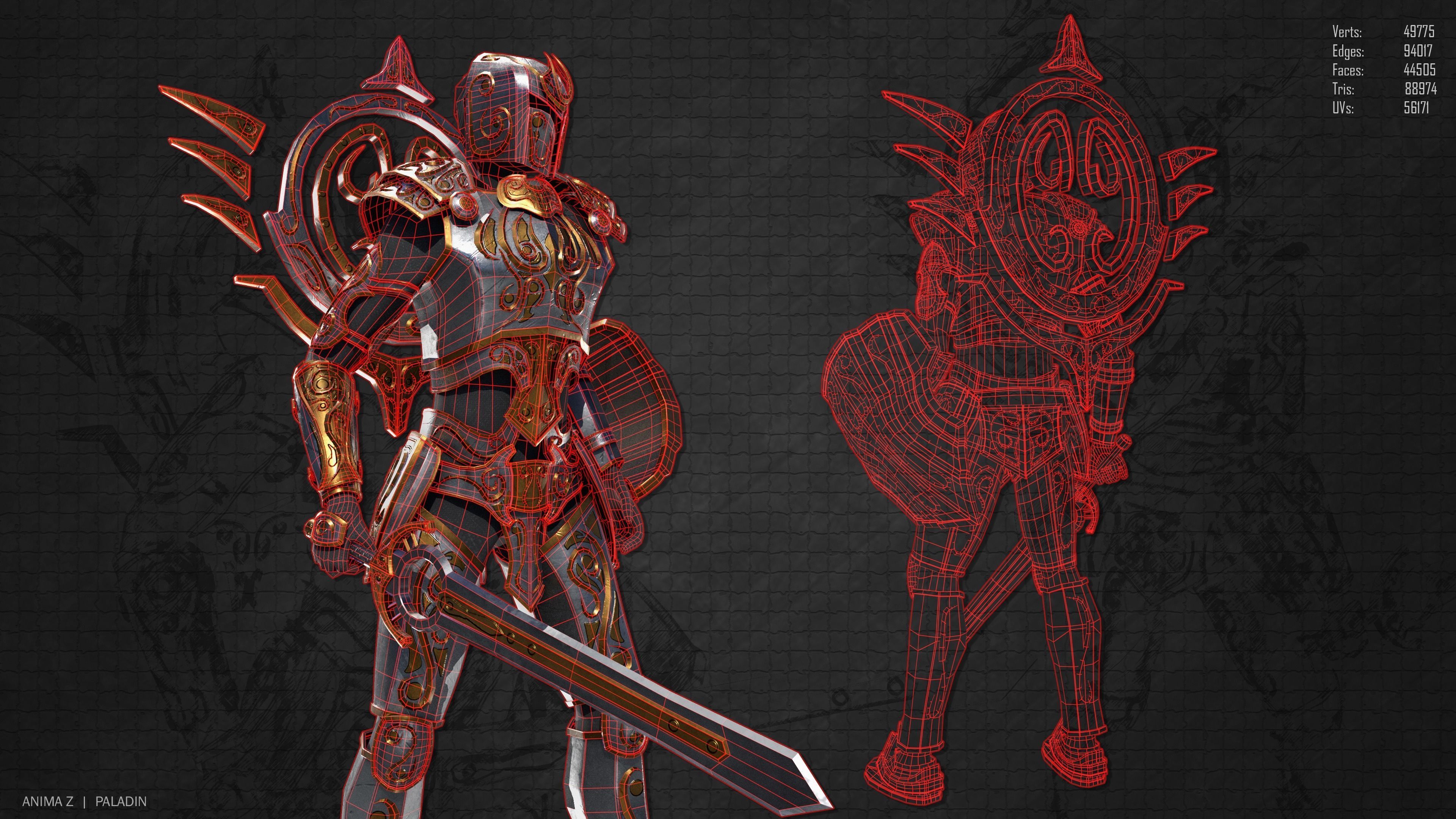 3D model Paladin armored knight VR / AR / low-poly | CGTrader