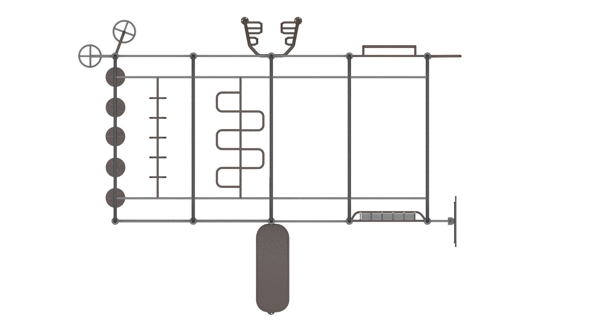 Fitness Gym Parcourse Equipment 3D model | CGTrader