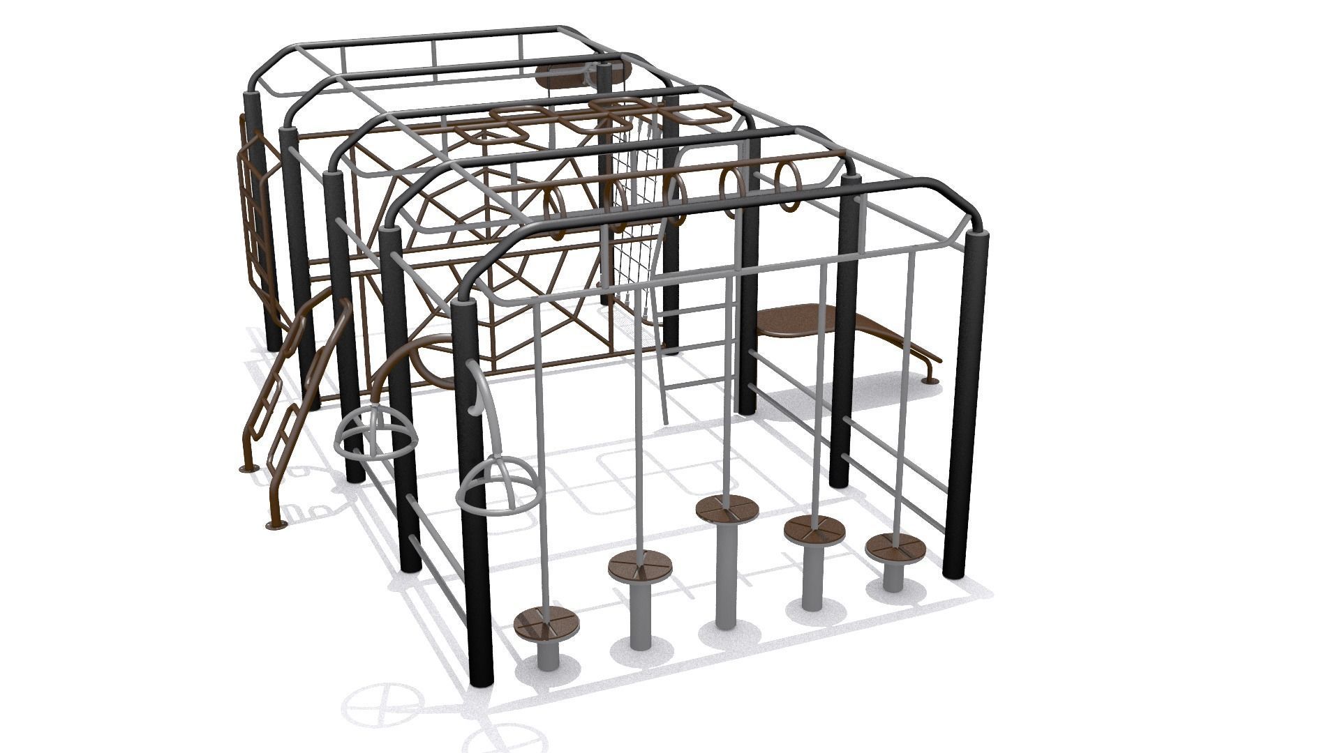 Fitness Gym Parcourse Equipment 3D model | CGTrader