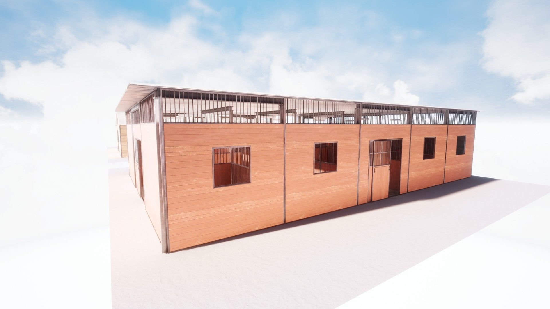 3D model Modular Modern Stable Environment VR / AR / low-poly | CGTrader