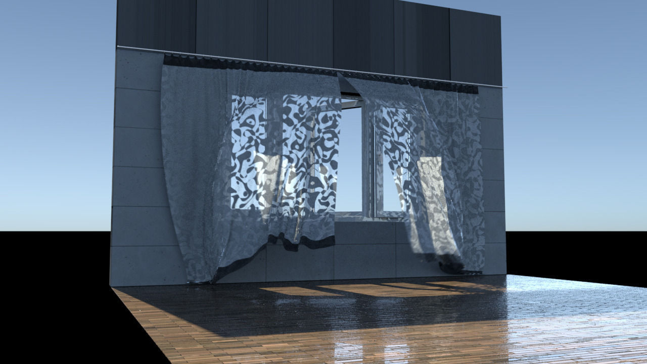 Animated Curtain 3D model animated | CGTrader