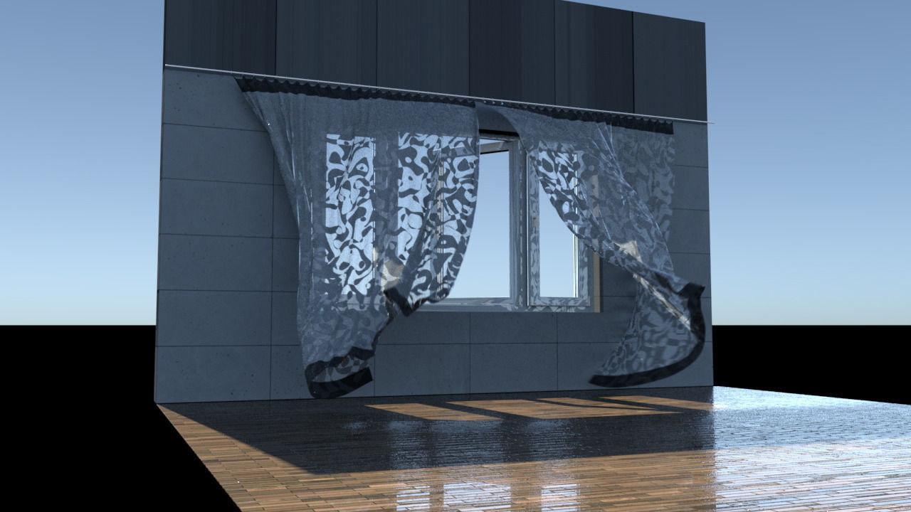 Animated Curtain 3D model animated | CGTrader