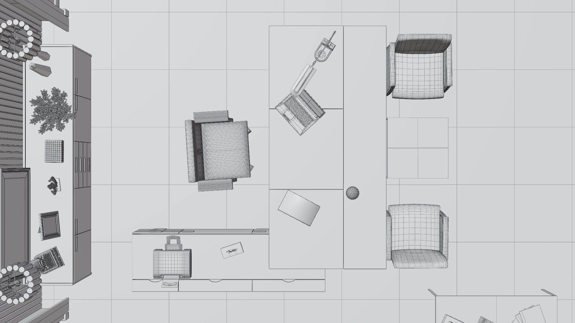 Office Interior design Blender Cycles 3d Scene 3D model | CGTrader