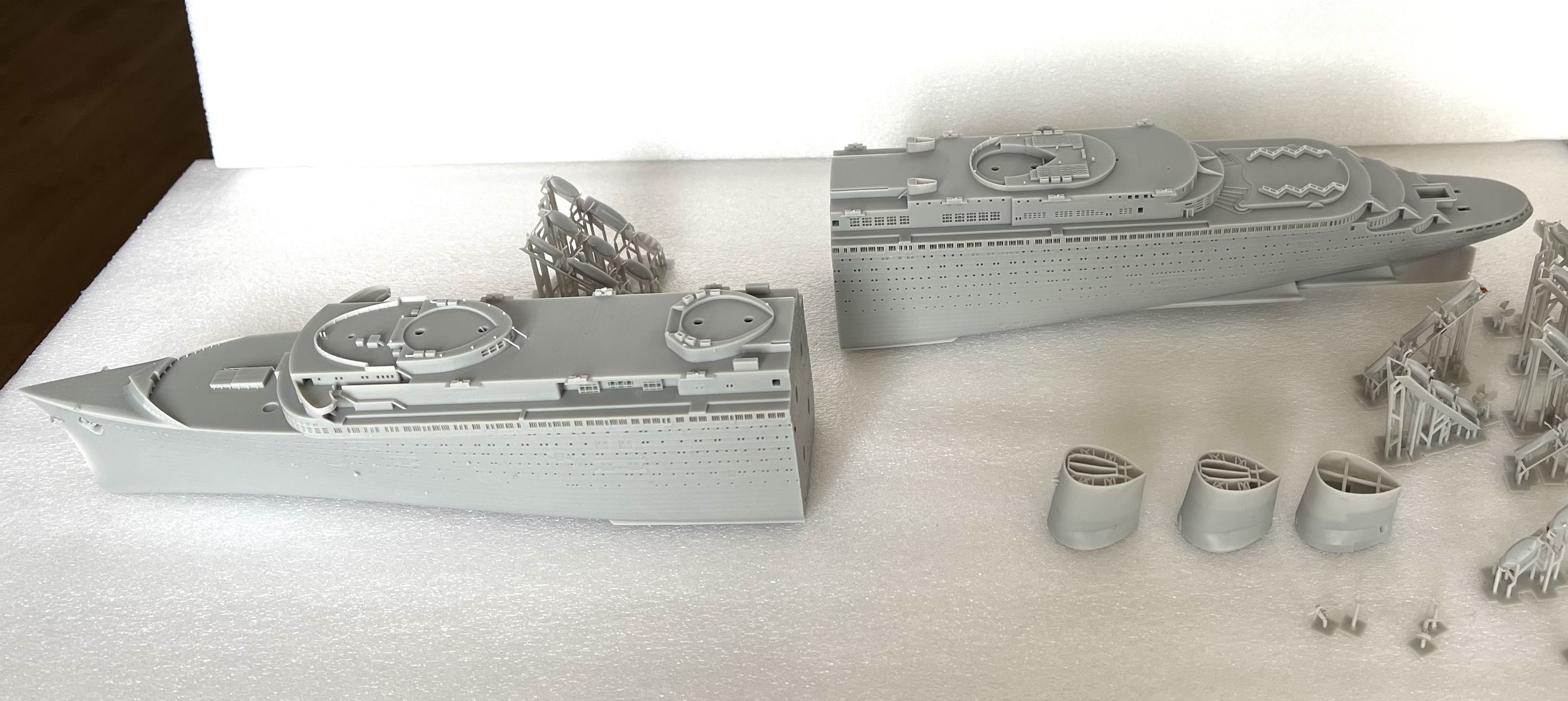 SS Normandie ocean liner 1-600 scale printable model kit 3D model 3D ...