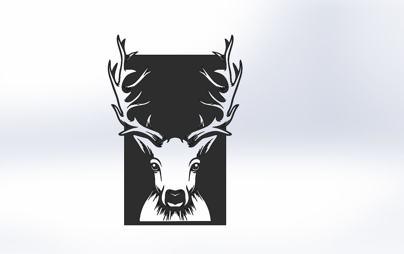 Deer metal Art Dxf and step file 3D model 3D printable | CGTrader