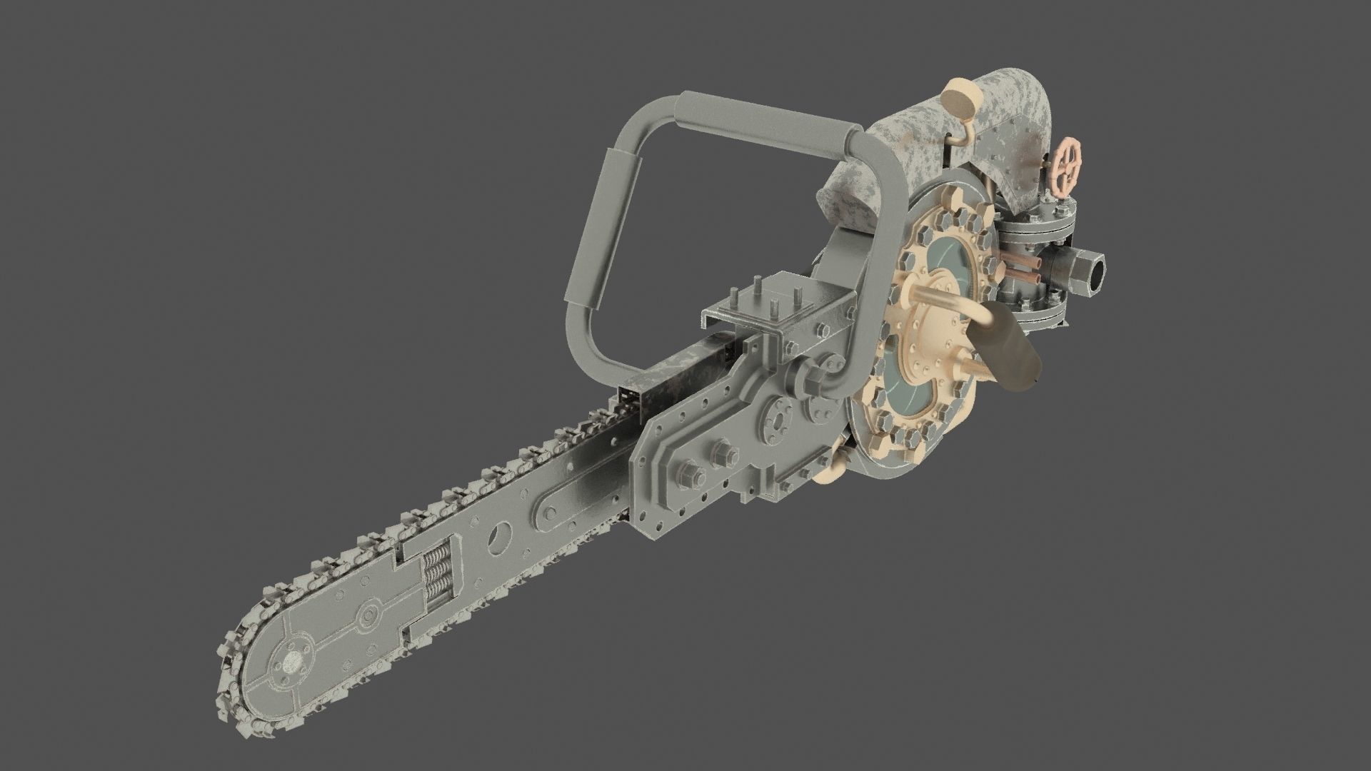 Steam ChainSaw 3D model | CGTrader