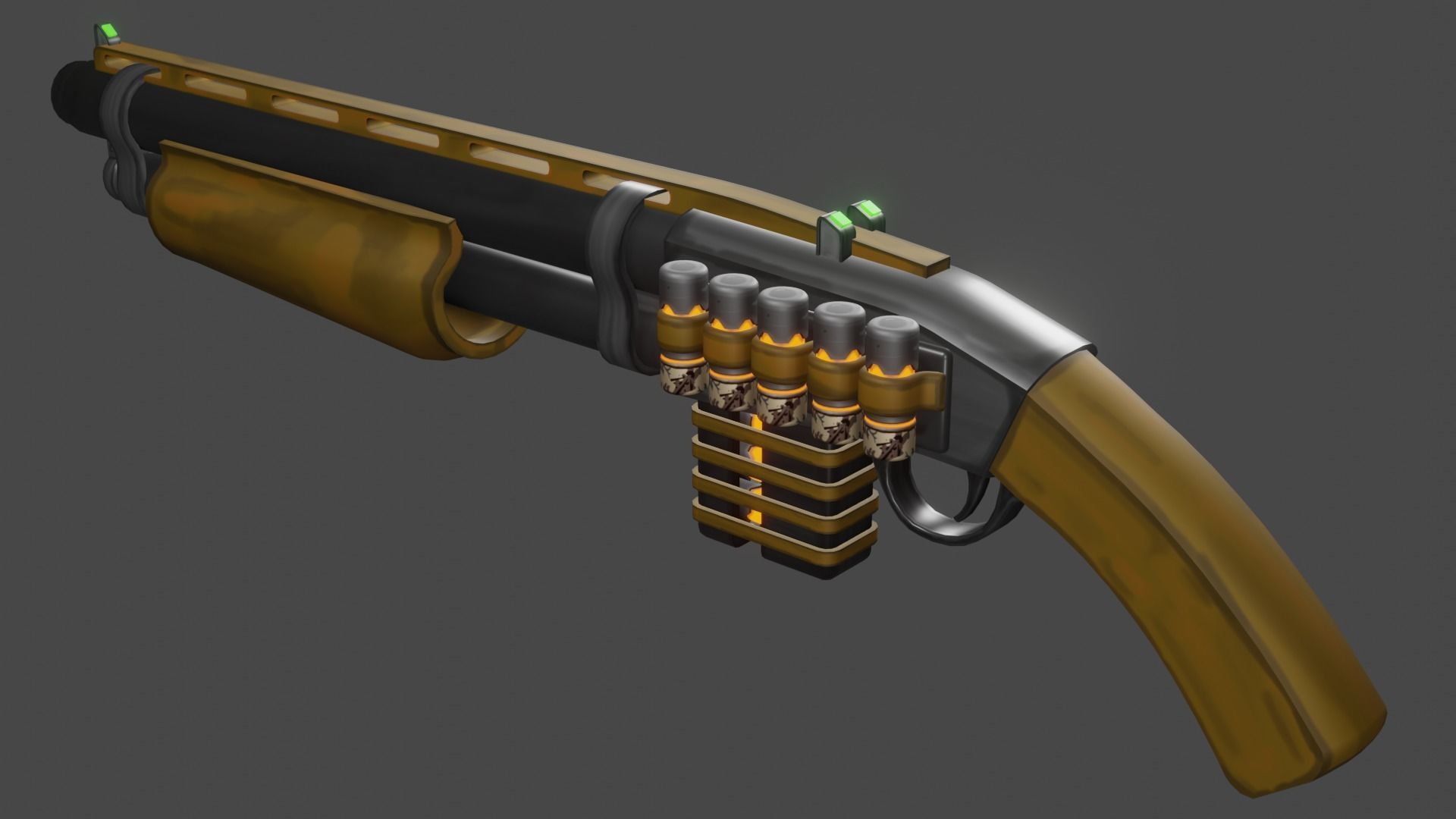 3D model Stylized Pump Shotgun VR / AR / low-poly | CGTrader