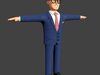 Manager cartoon businessman 3D model | CGTrader