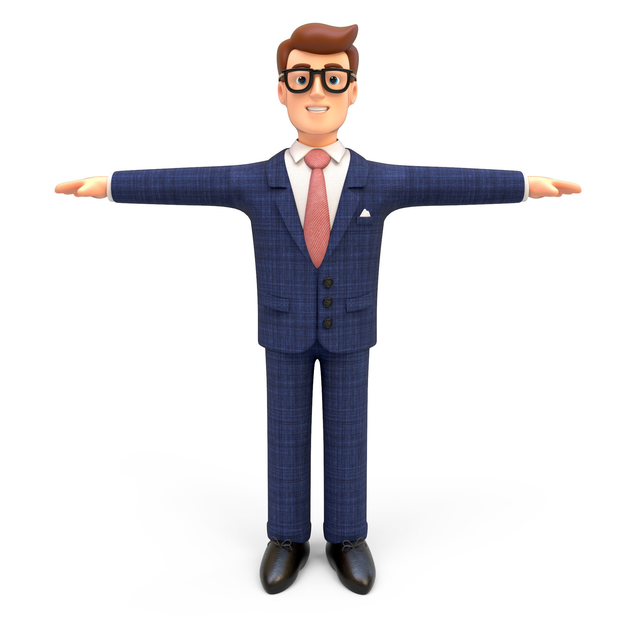 Manager cartoon businessman 3D model | CGTrader