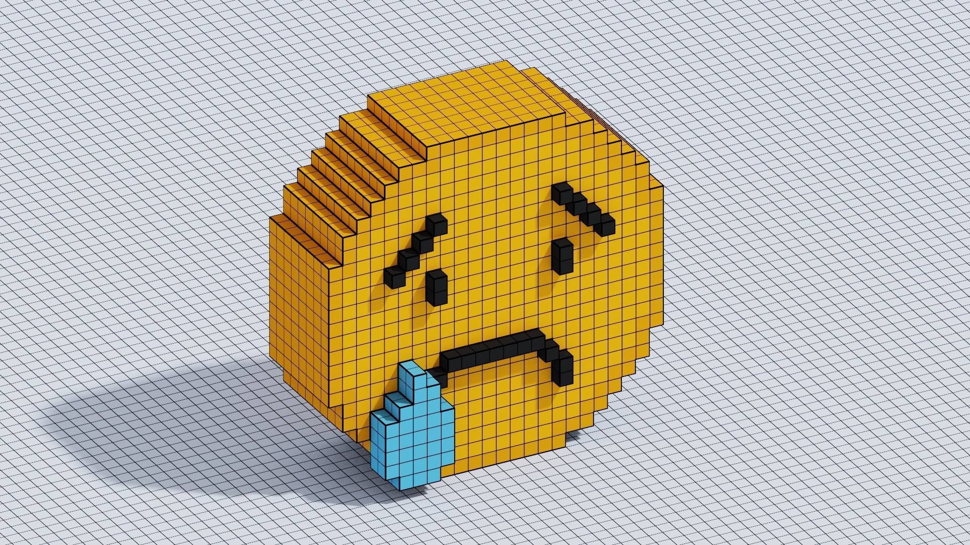 3D model Voxel Emoji T2 VR / AR / low-poly | CGTrader