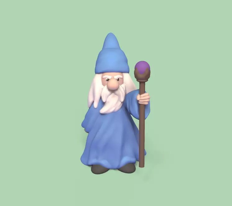 Cute Wizard 3D model 3D printable | CGTrader