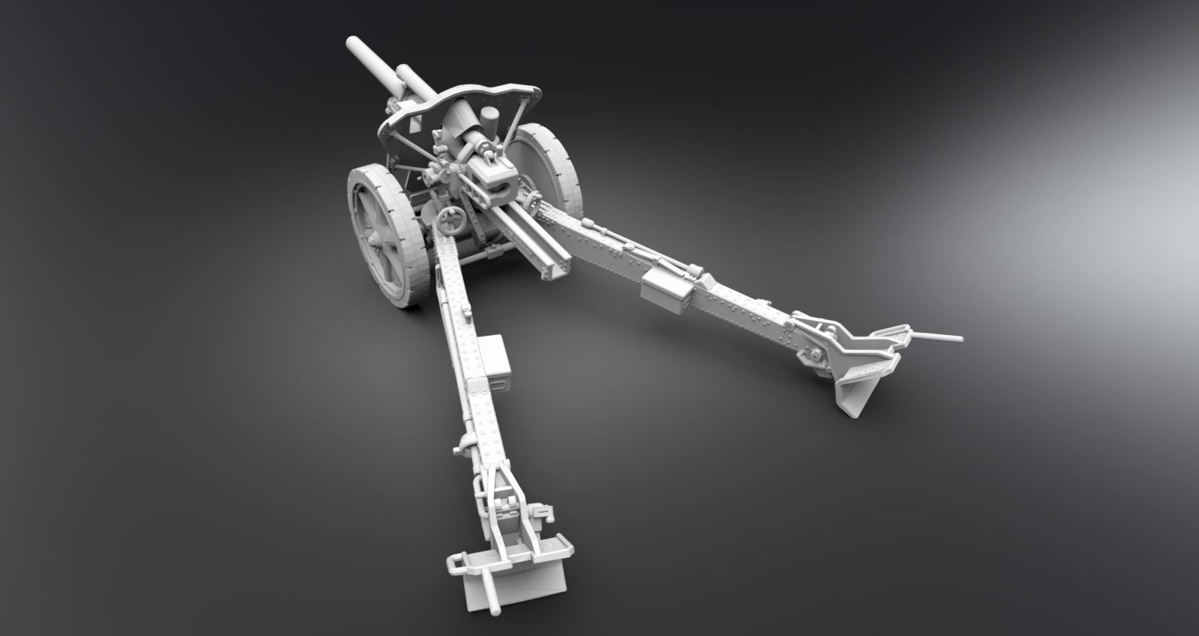 105mm leFH 18 Scale model 3D model 3D printable | CGTrader
