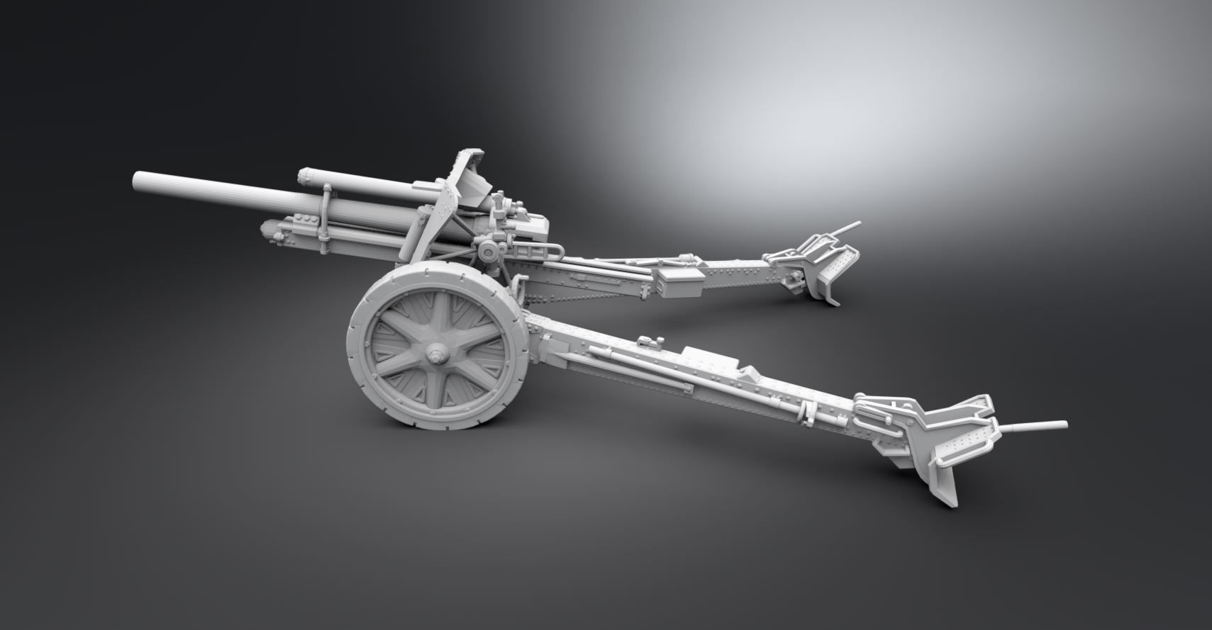 105mm leFH 18 Scale model 3D model 3D printable | CGTrader