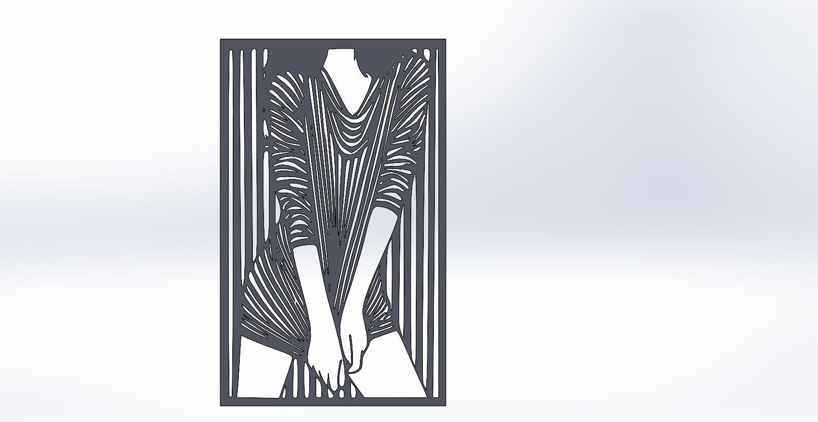 Sexy girl Dxf Step and Sldprt Solidworks Metal art Dxf Wall 3D model 3D ...