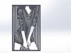 Sexy girl Dxf Step and Sldprt Solidworks Metal art Dxf Wall 3D model 3D ...