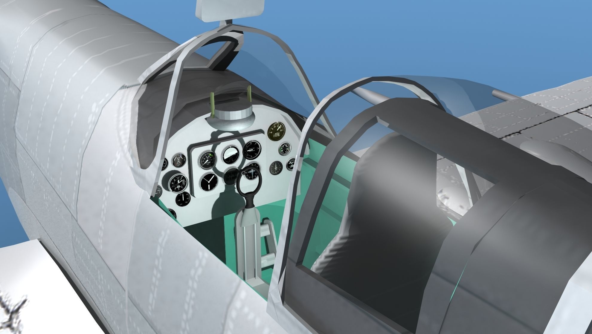Supermarine Spitfire Mk IXb V01 3D model animated rigged | CGTrader