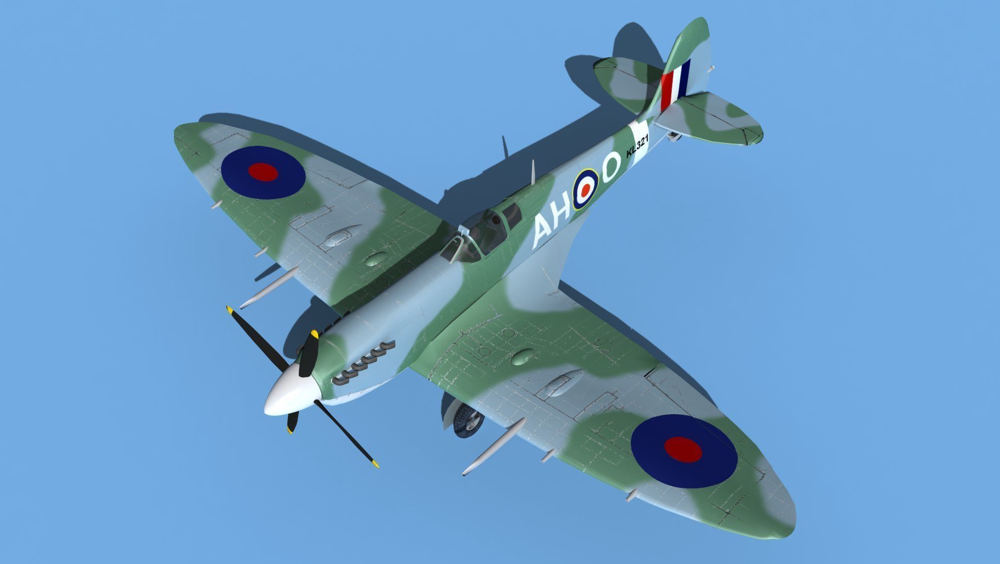 Supermarine Spitfire Mk IXb V01 3D model animated rigged | CGTrader