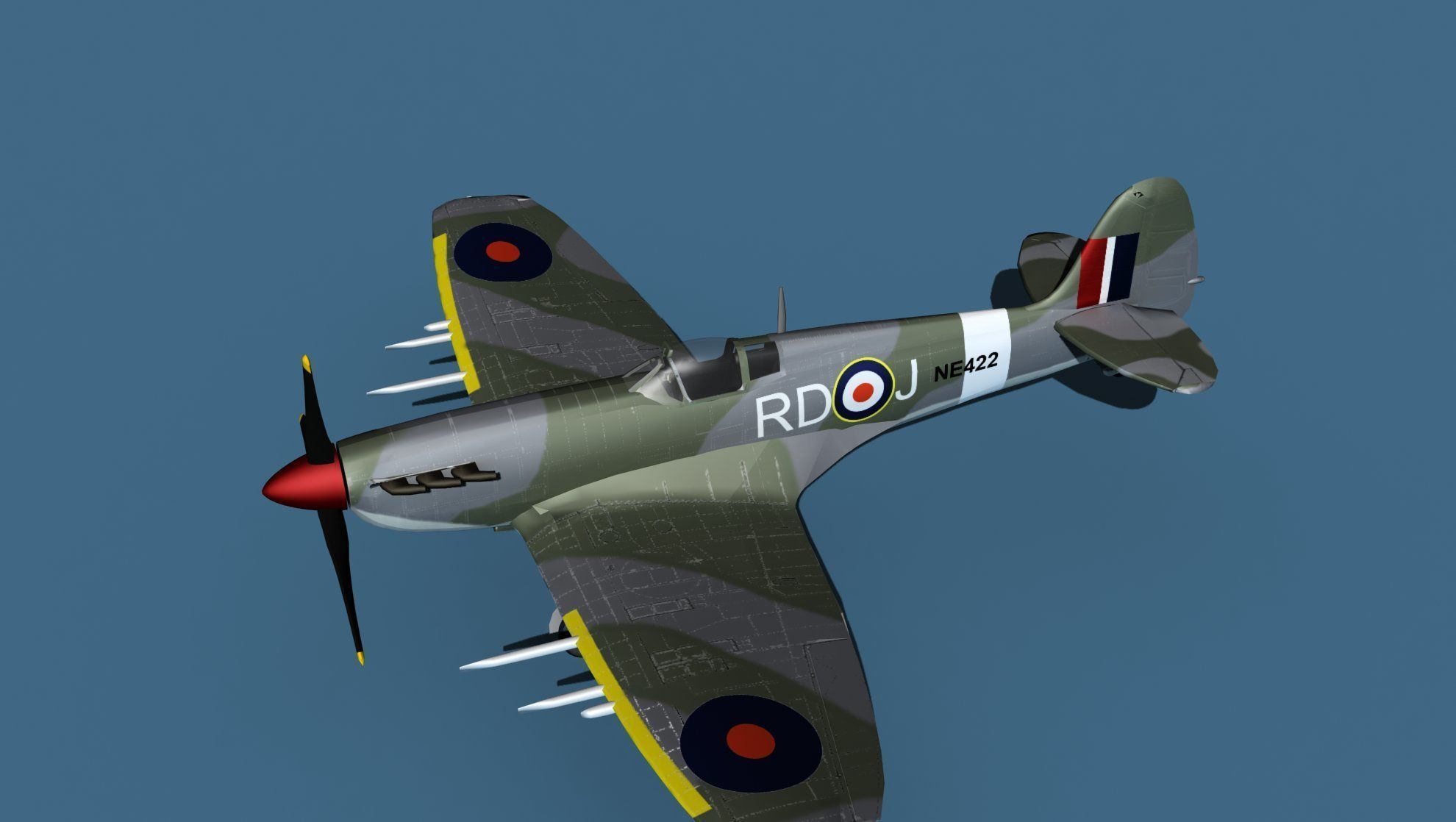 Supermarine Spitfire Mk5C V04 RAF 3D model animated rigged | CGTrader