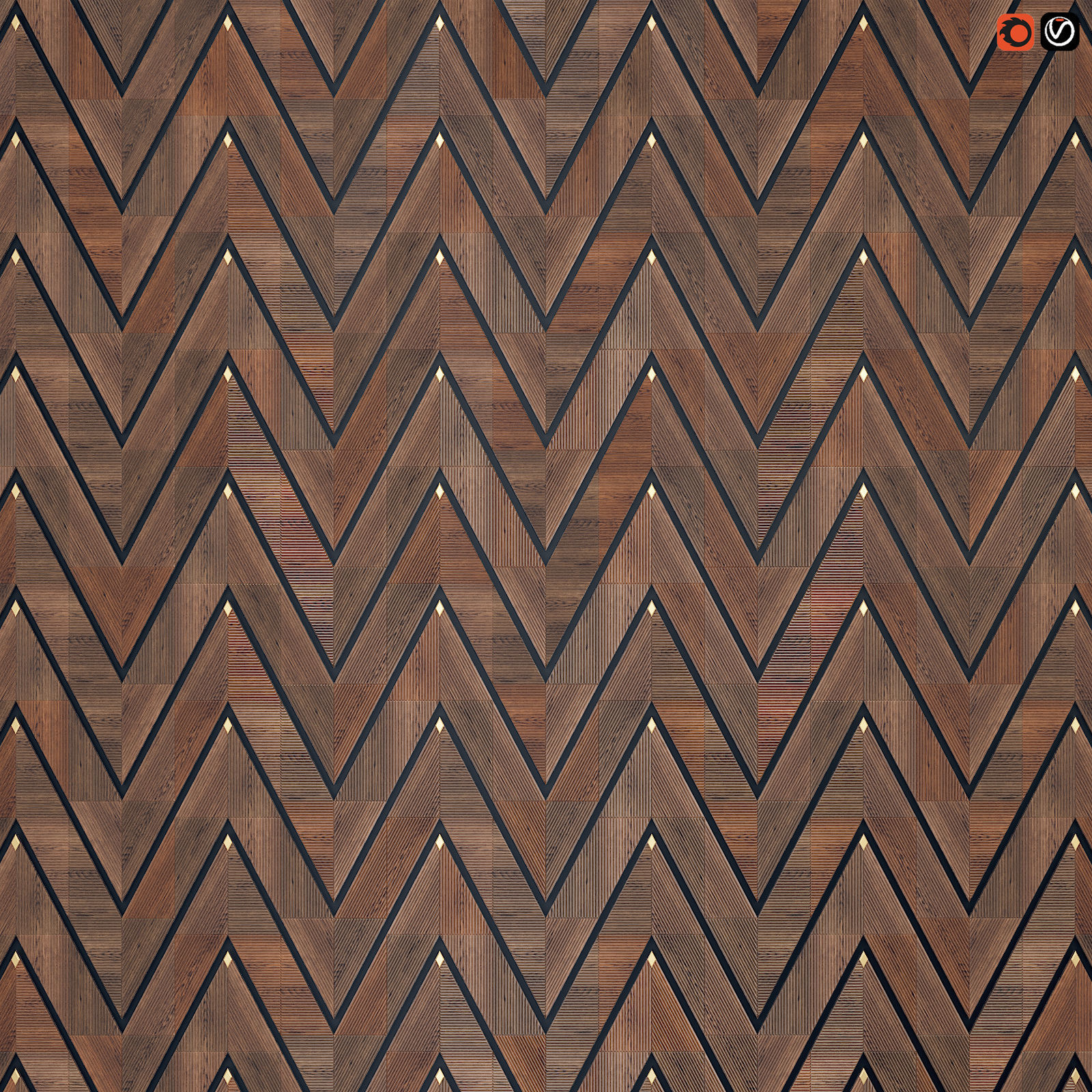 Decor wood Panel rhombus 2 3D model | CGTrader