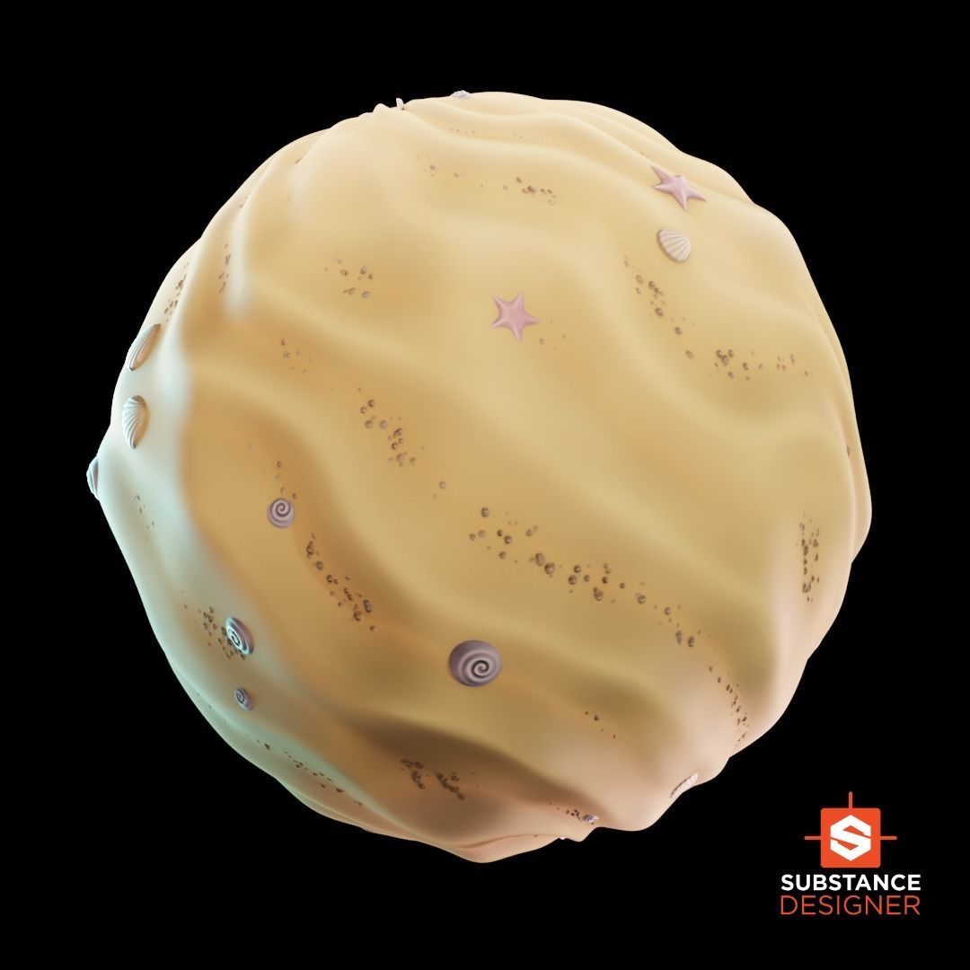 Procedural Stylized Sand with Underwater switch Texture | CGTrader