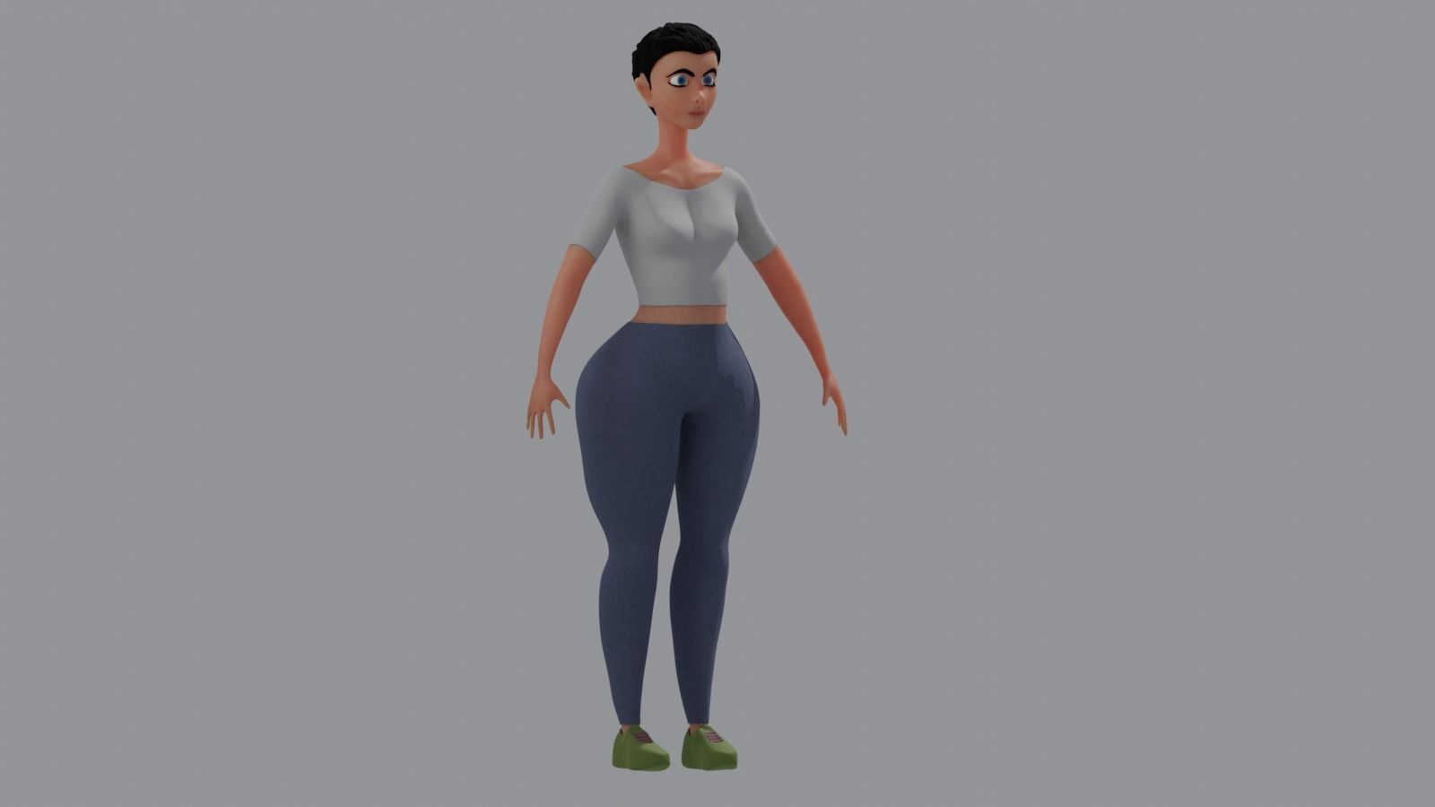 3D model Gullu Animation Girl VR / AR / low-poly | CGTrader