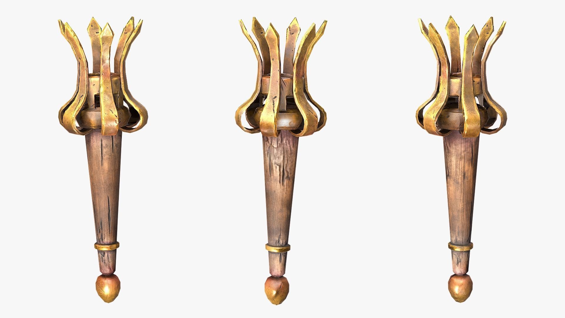 3D model Stylized Castle Torch VR / AR / low-poly | CGTrader