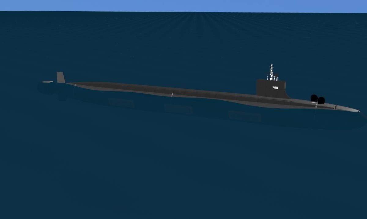 Virginia Class SSN 788 USS Colorado 3D model rigged | CGTrader