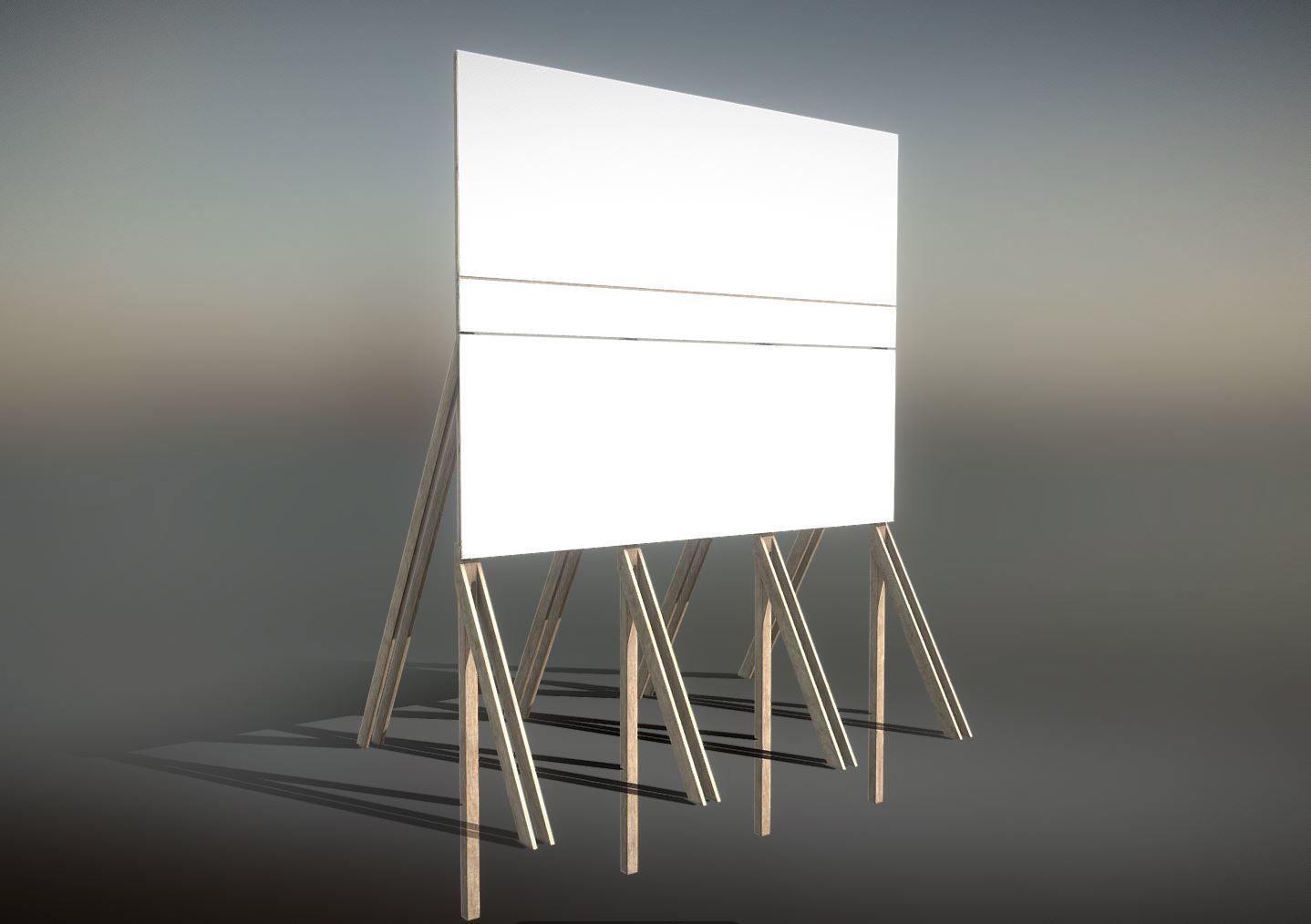 3D model Construction Site Information Board 2 VR / AR / low-poly ...