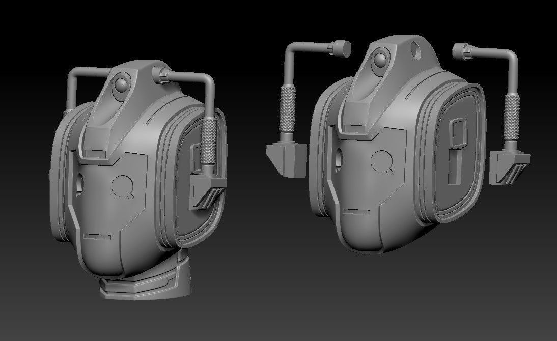 Doctor Who Cyber Warrior Figure head 3d print ready STL 3D model 3D ...