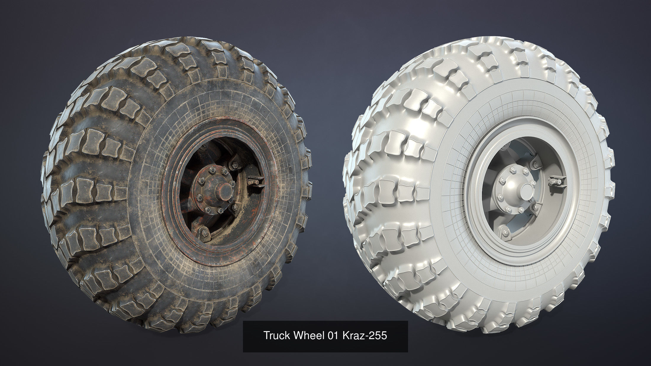 3D Model Collection Truck Wheels Set VR / AR / low-poly | CGTrader
