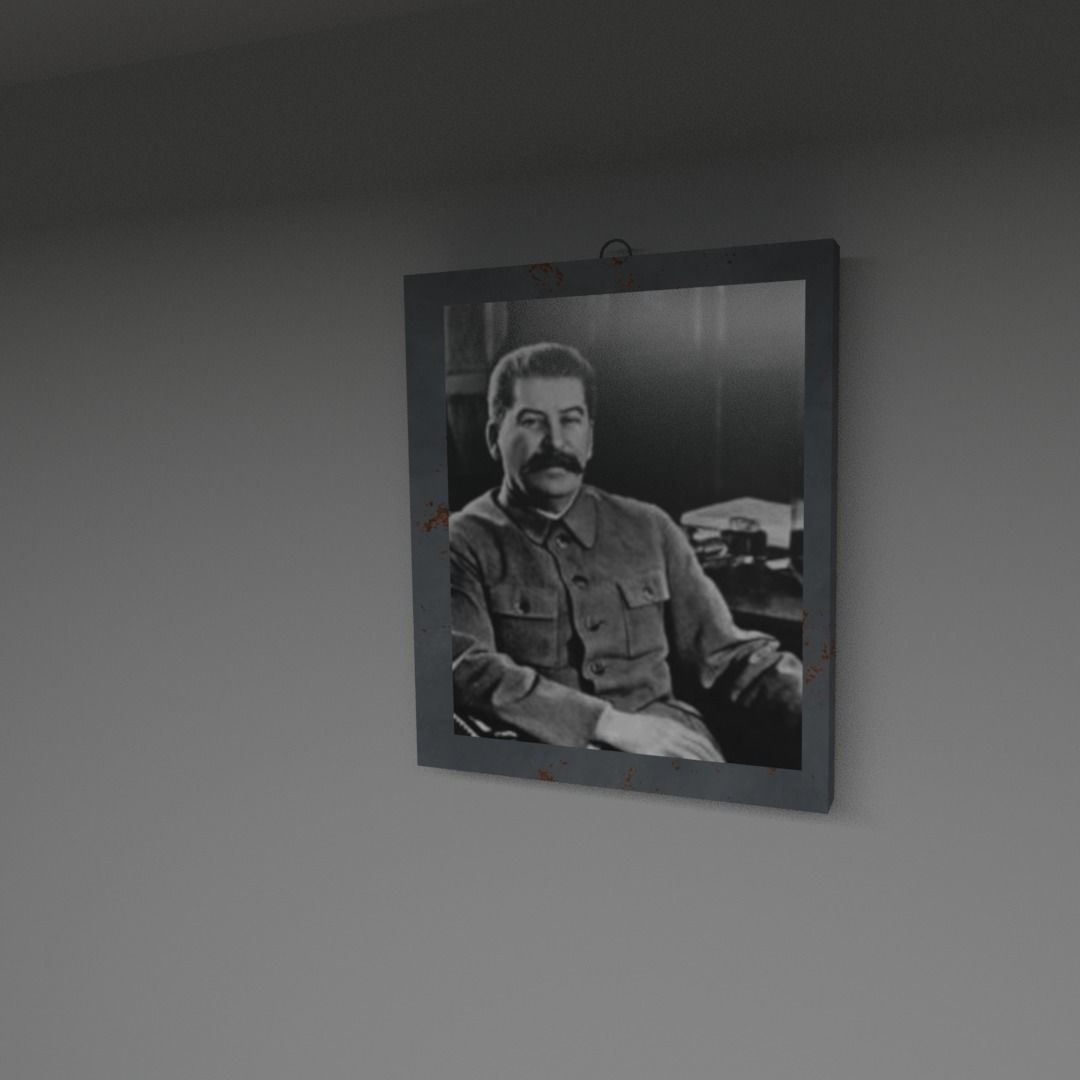 Joseph stalin wall frame free VR / AR / low-poly 3D model | CGTrader