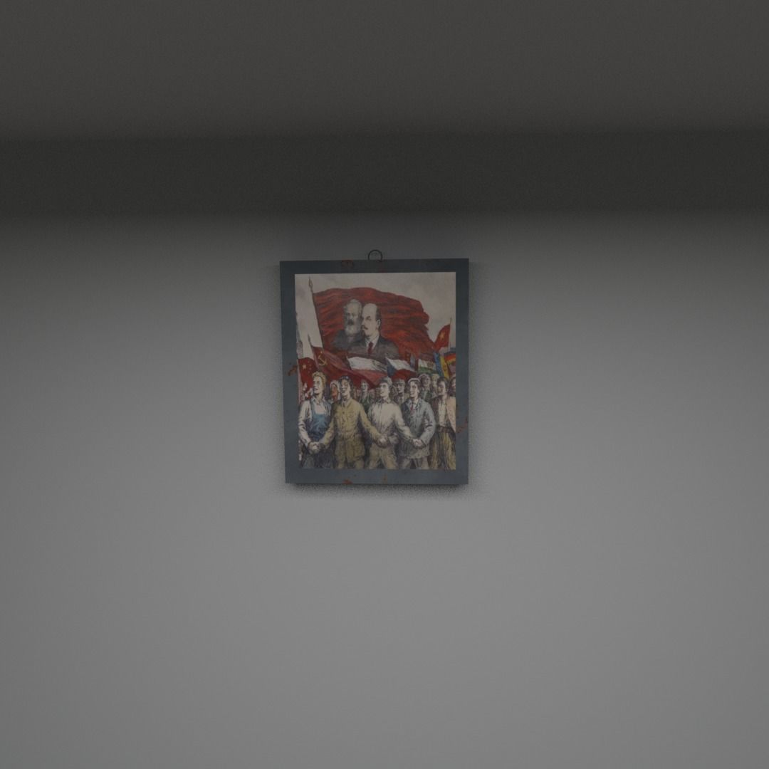3D model Soviet painting wall frame VR / AR / low-poly | CGTrader