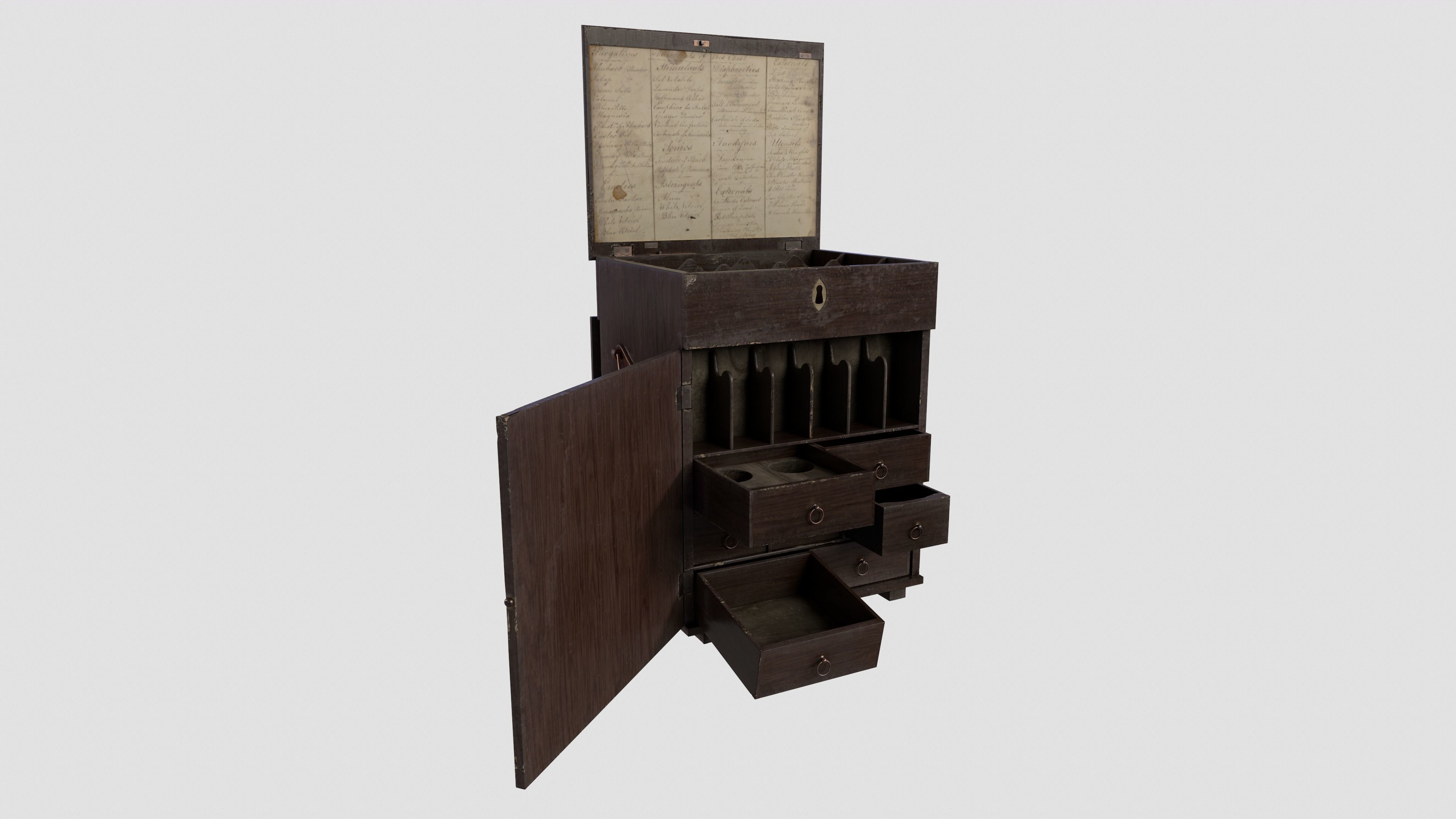 Alchemy cabinet 3D model | CGTrader