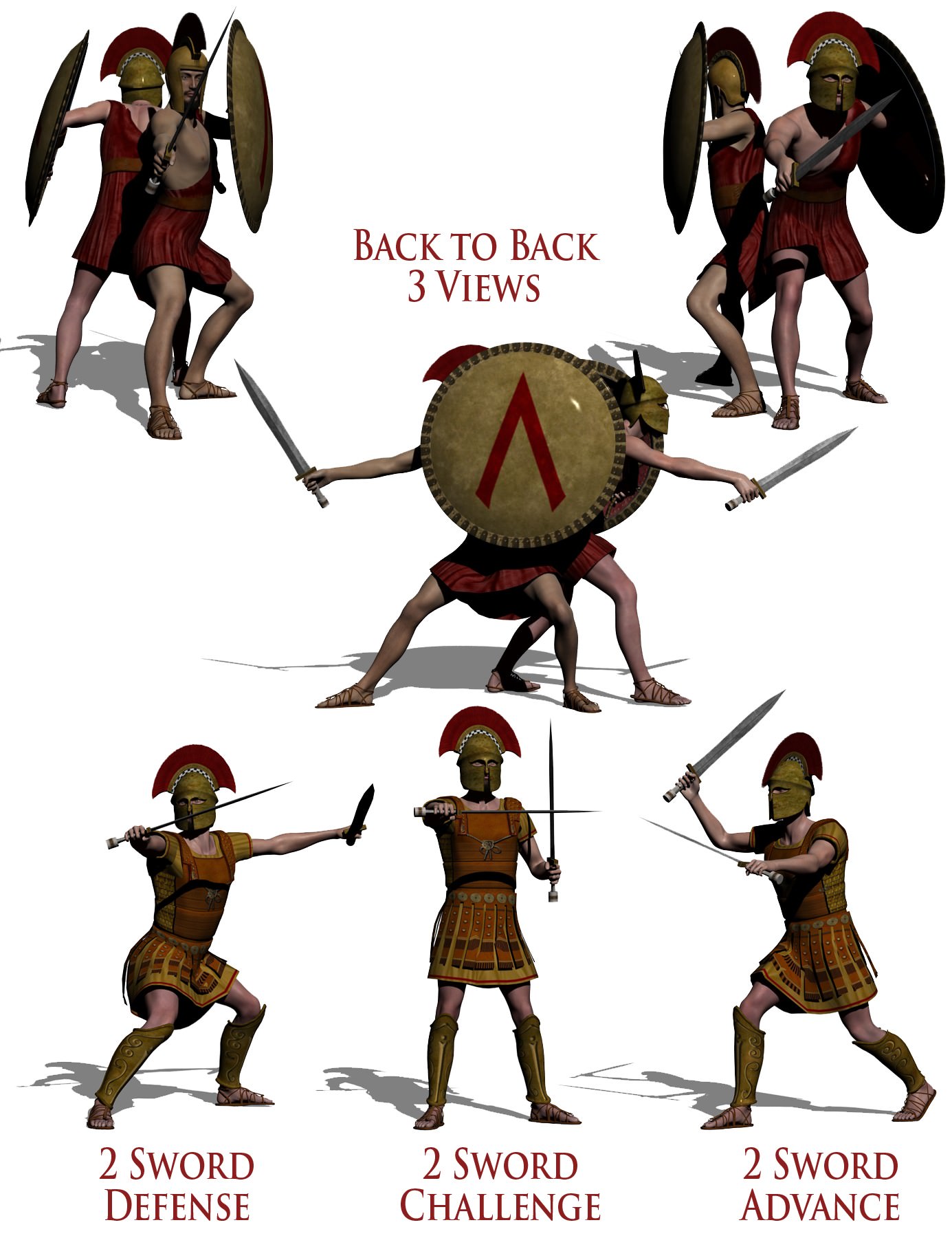 Greek Hoplite Action 3D model | CGTrader