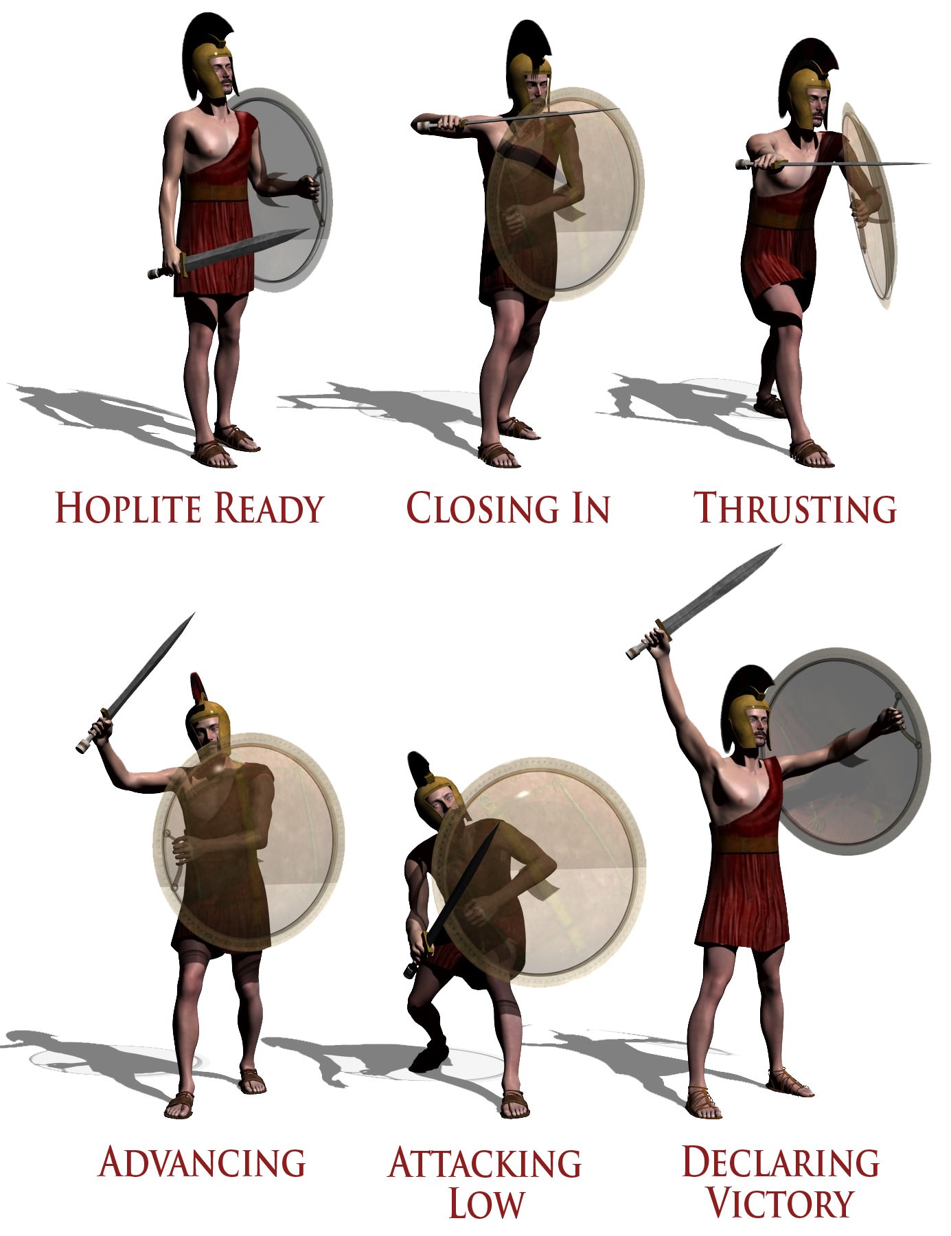 Greek Hoplite Action 3D model | CGTrader