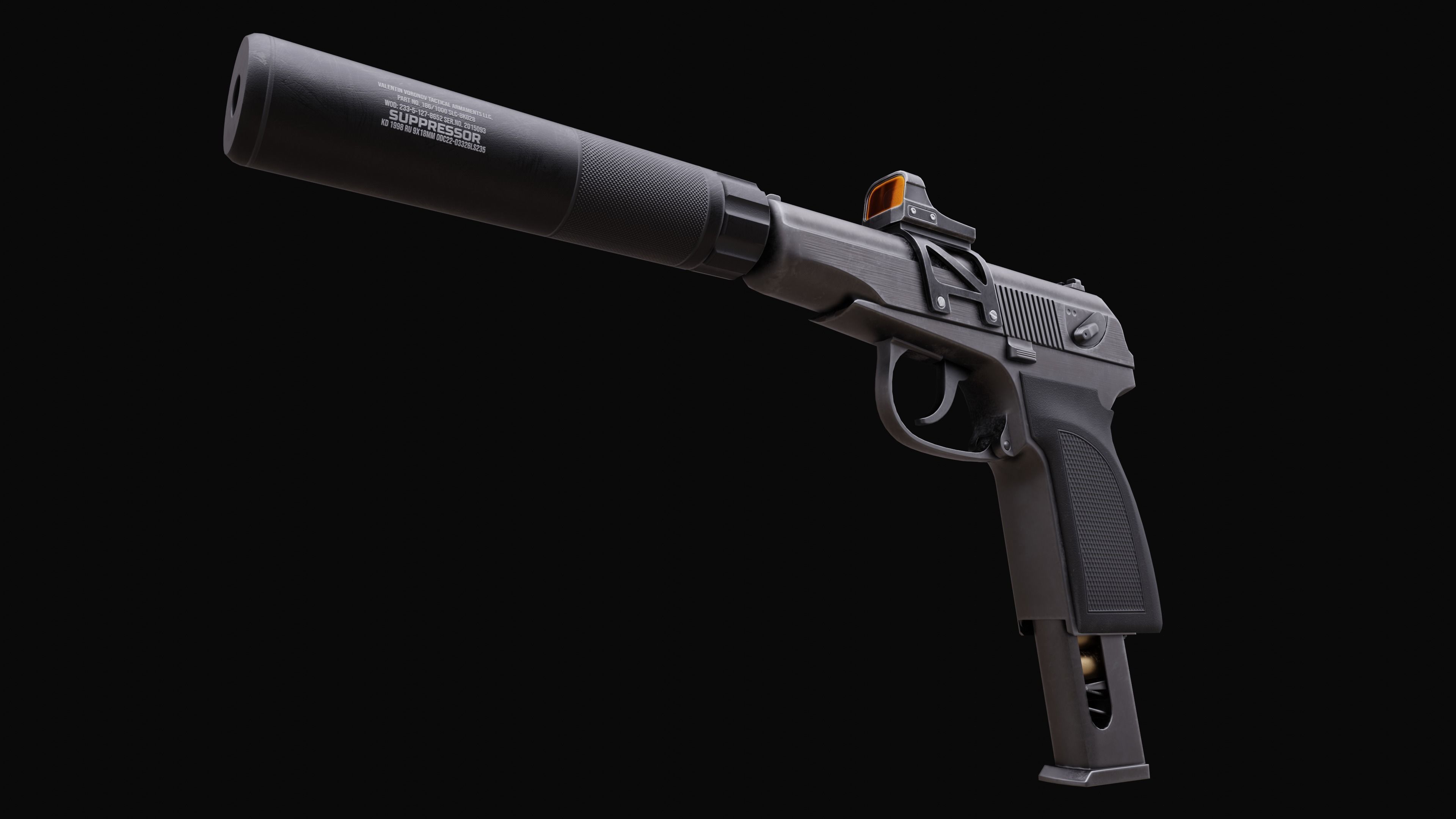 Lowpoly Game-Ready Makarov-pm 4K PBR textures Model free VR / AR / low ...