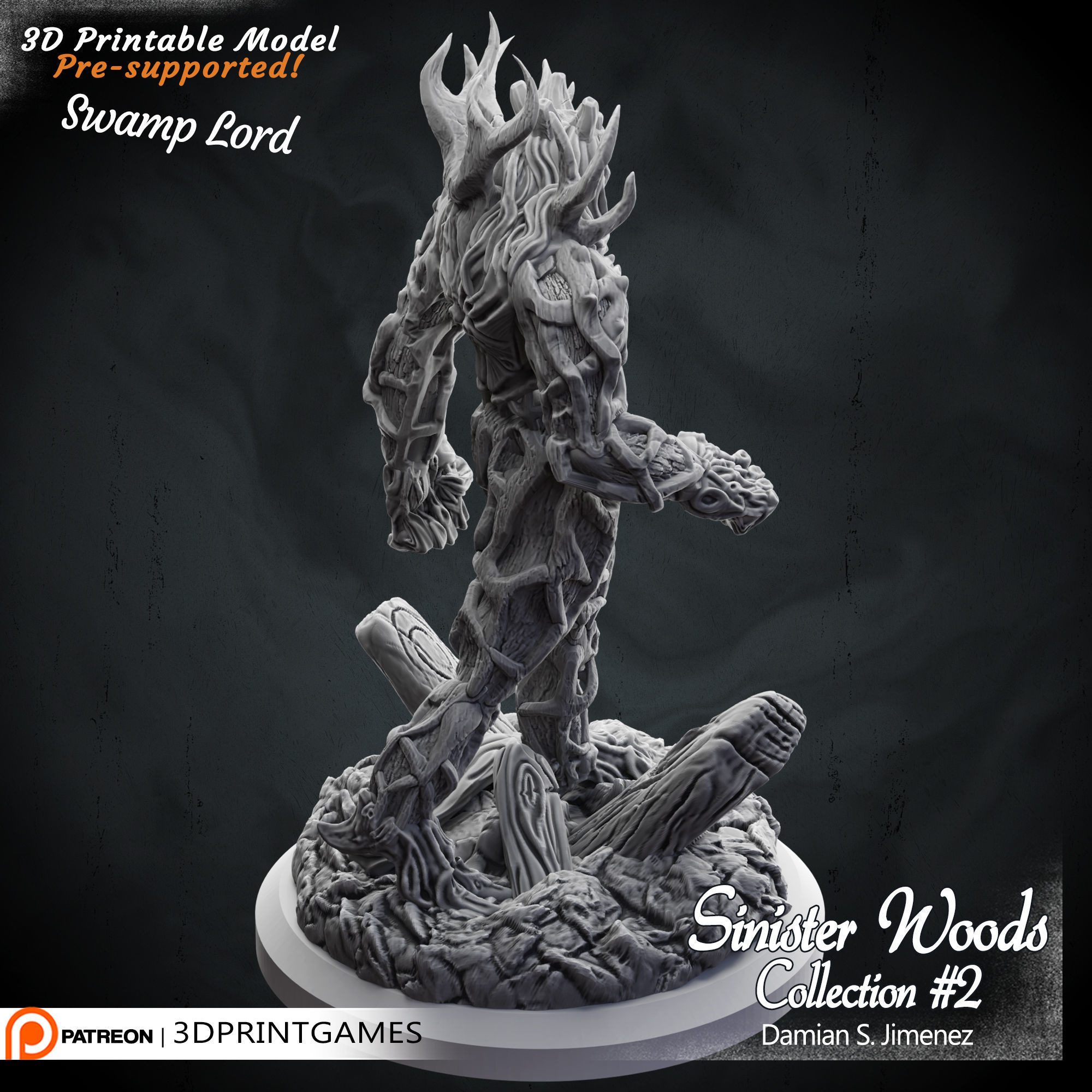 Swamp Lord - Swamp Thing 3D Printable model Pre supported 3D model 3D ...
