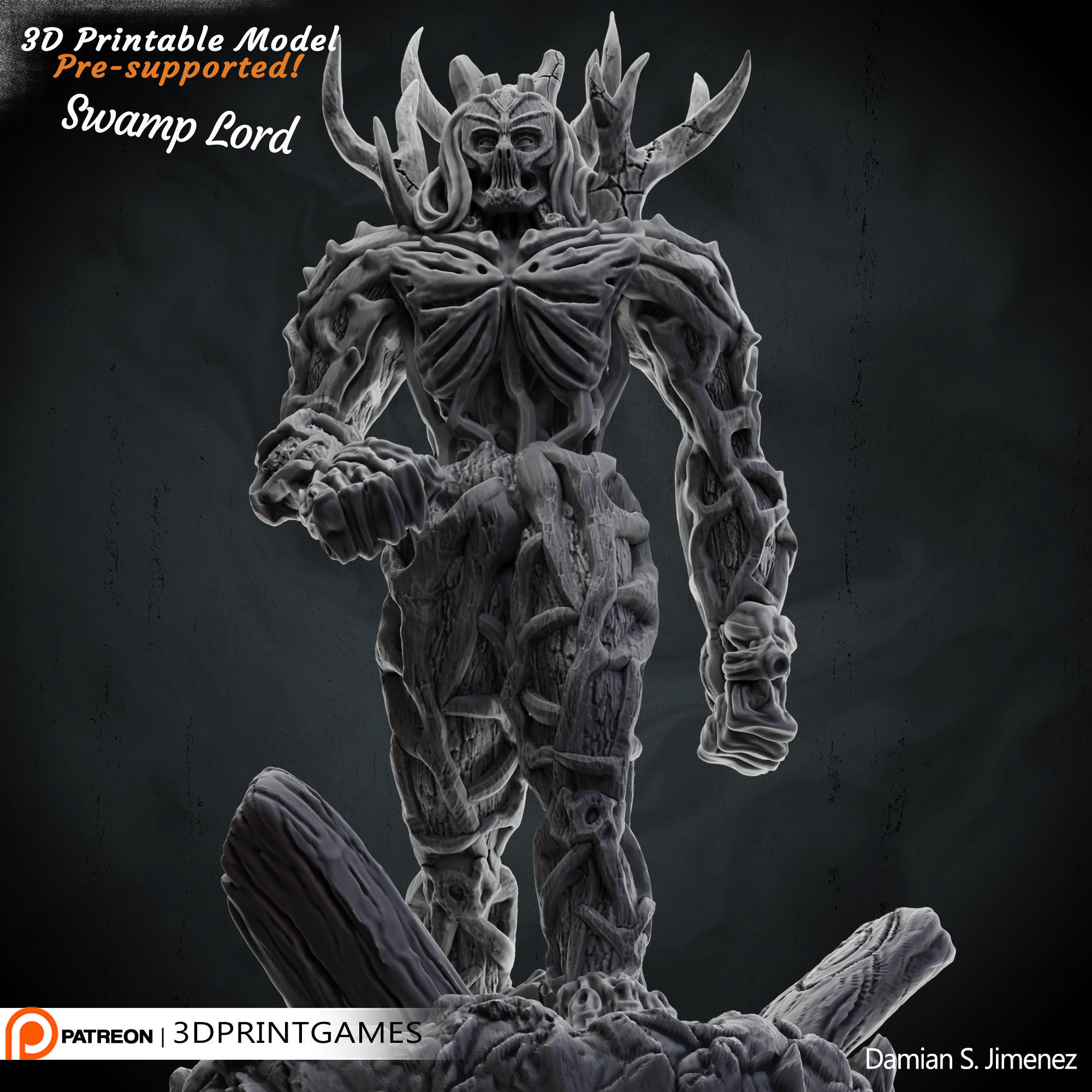 Swamp Lord - Swamp Thing 3D Printable model Pre supported 3D model 3D ...