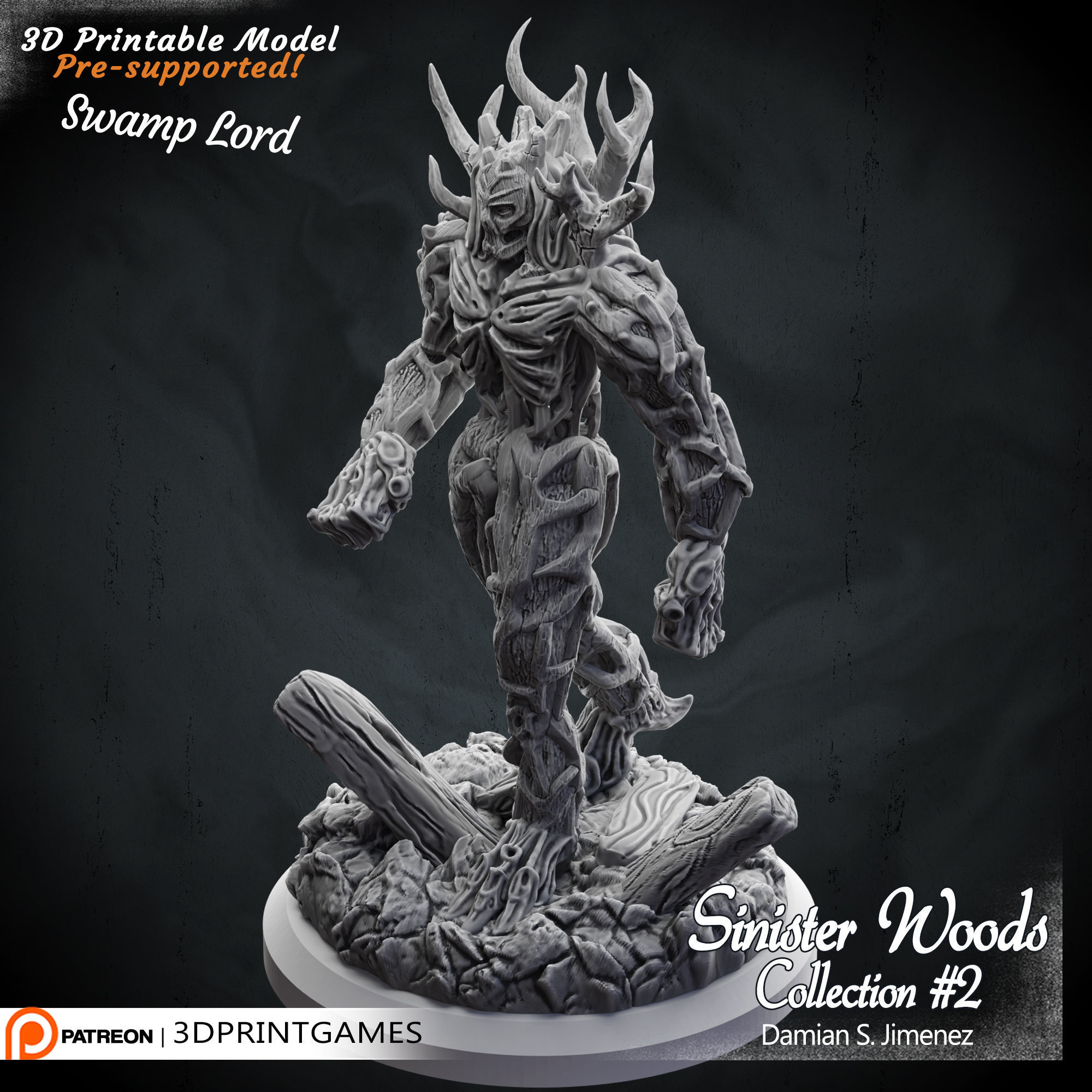 Swamp Lord - Swamp Thing 3D Printable model Pre supported 3D model 3D ...