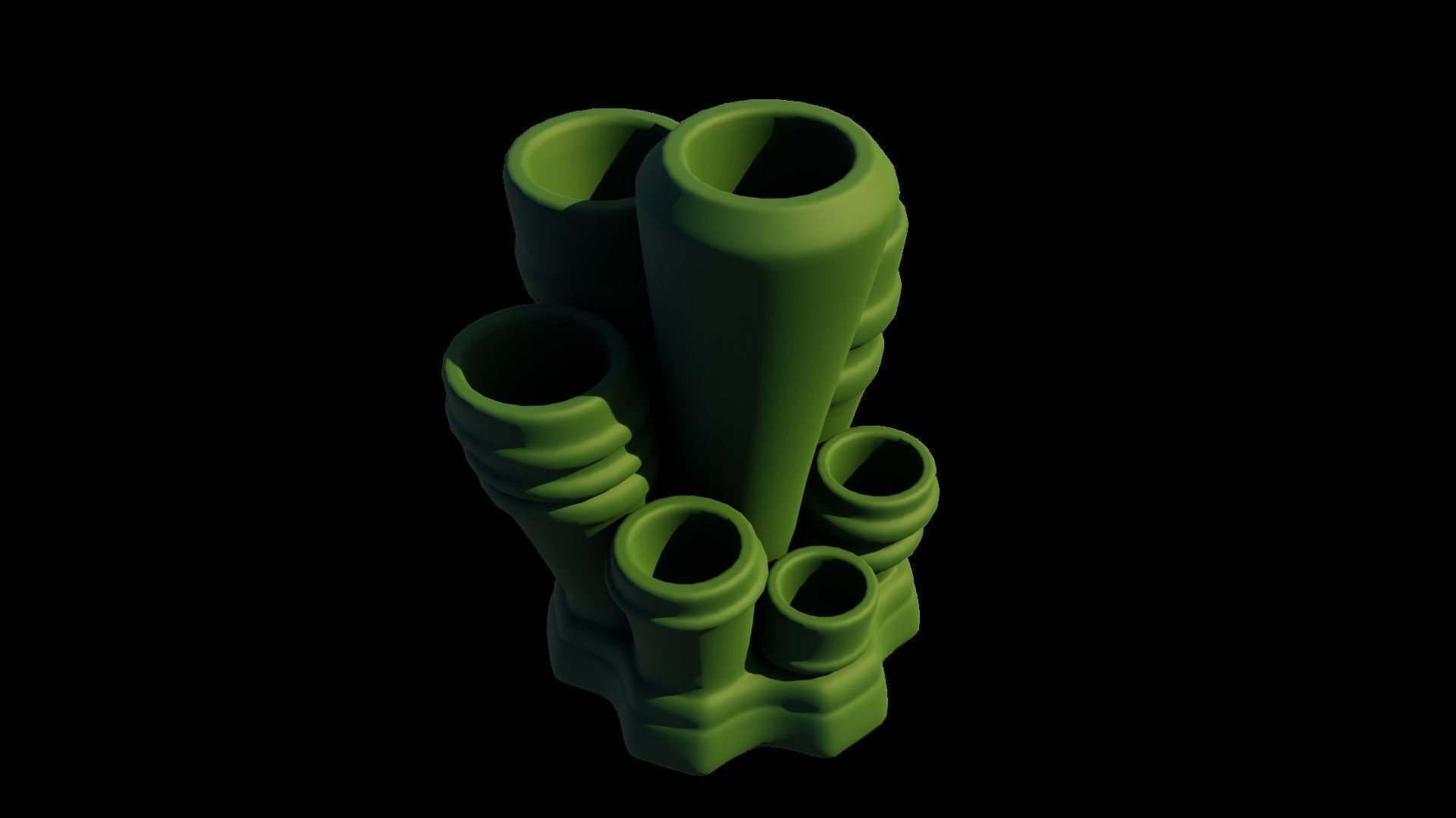 Abstract Pen Holder Desk Tidy 3D Print model free 3D model 3D printable ...