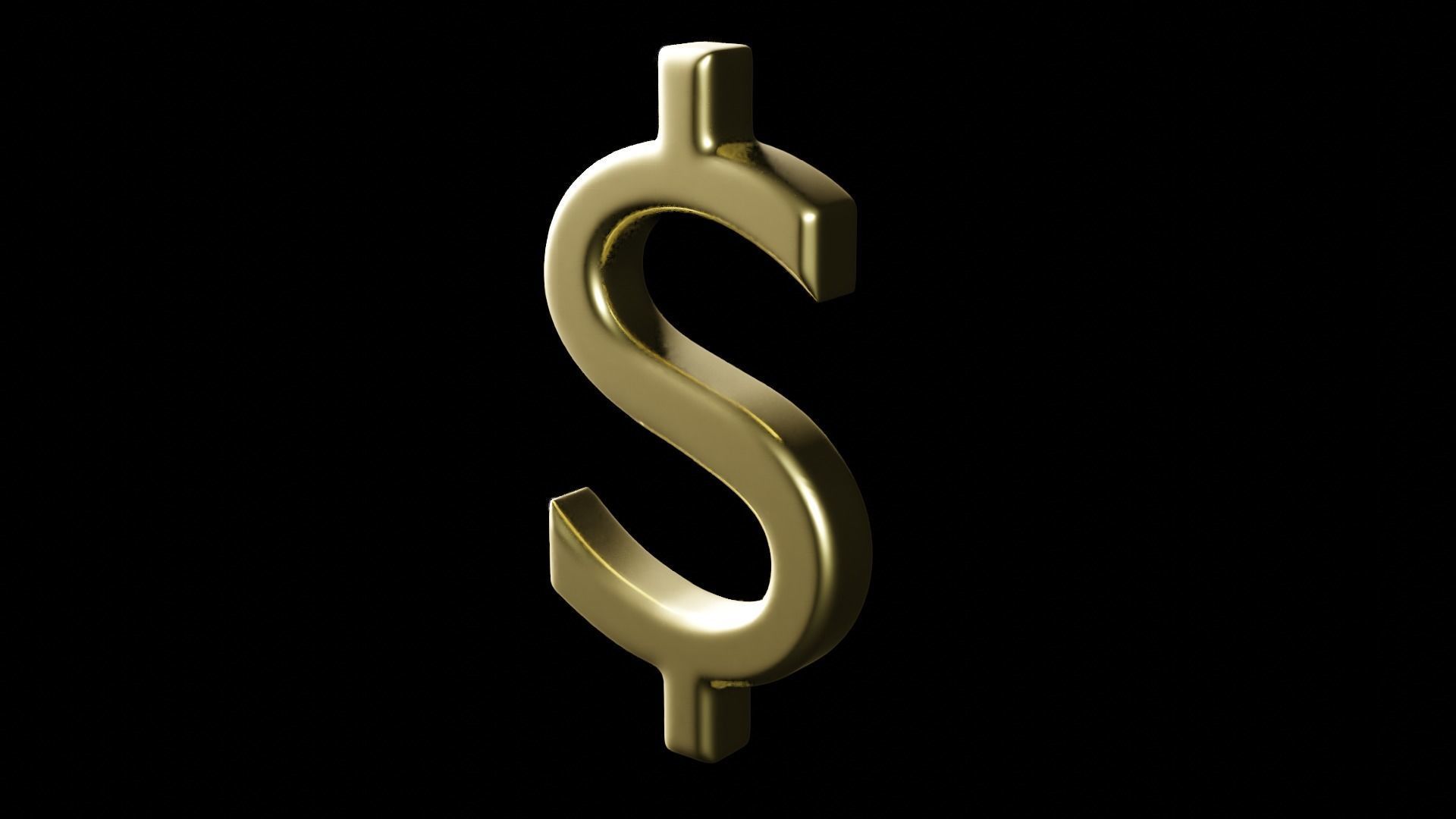 Dollar Sign 3d Printable free 3D model animated | CGTrader