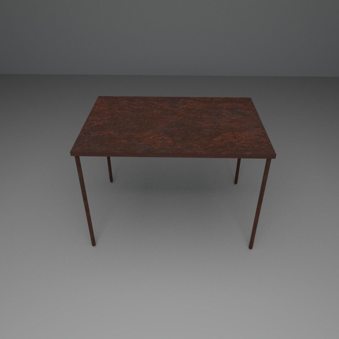 3D model Rusted metal table VR / AR / low-poly | CGTrader