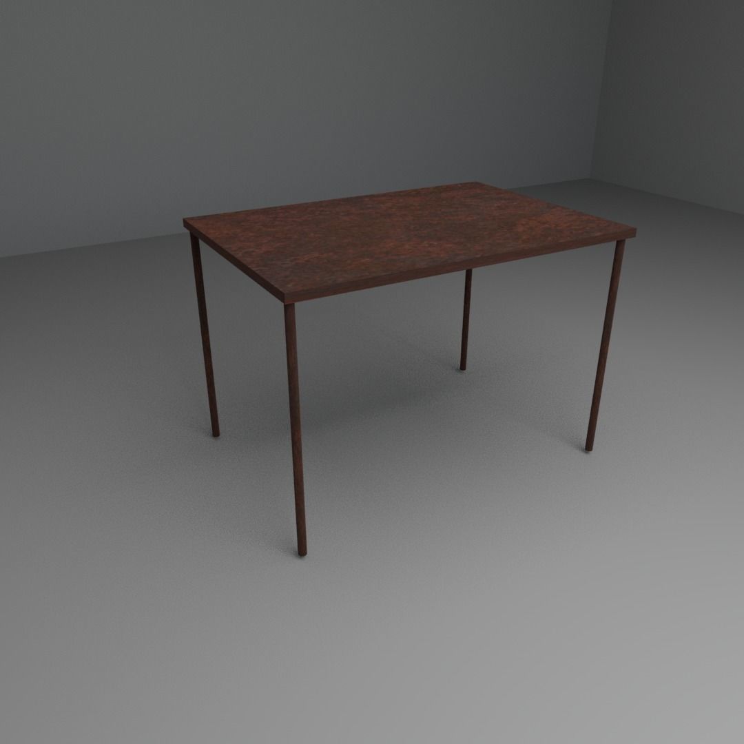 3D model Rusted metal table VR / AR / low-poly | CGTrader