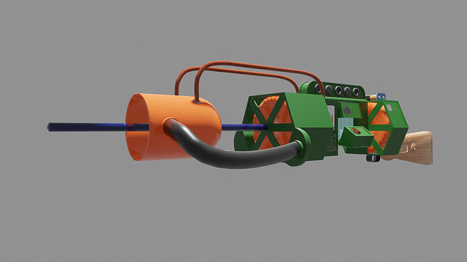 3D model futuristic gun VR / AR / low-poly | CGTrader