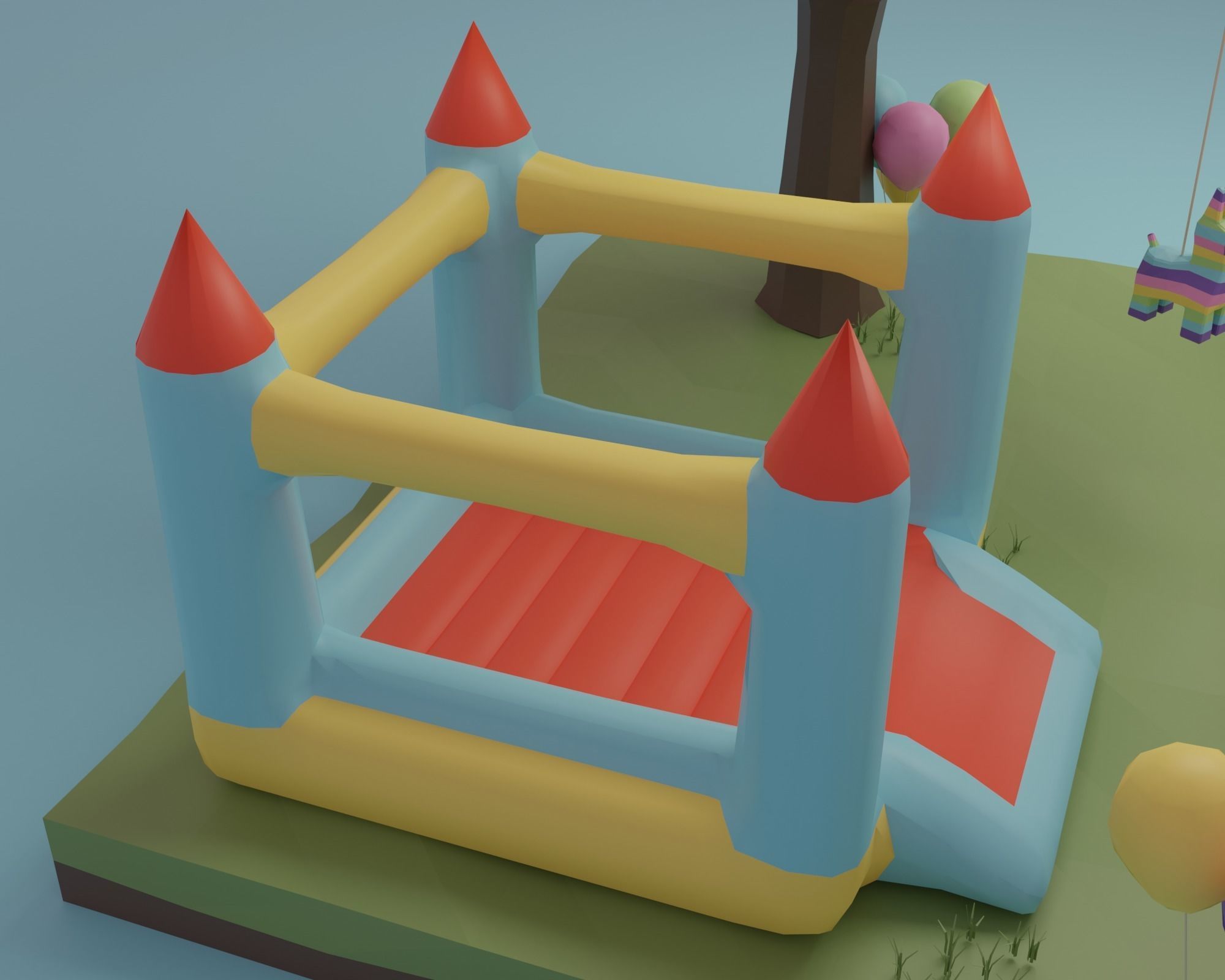 3D model Birthday party VR / AR / low-poly | CGTrader