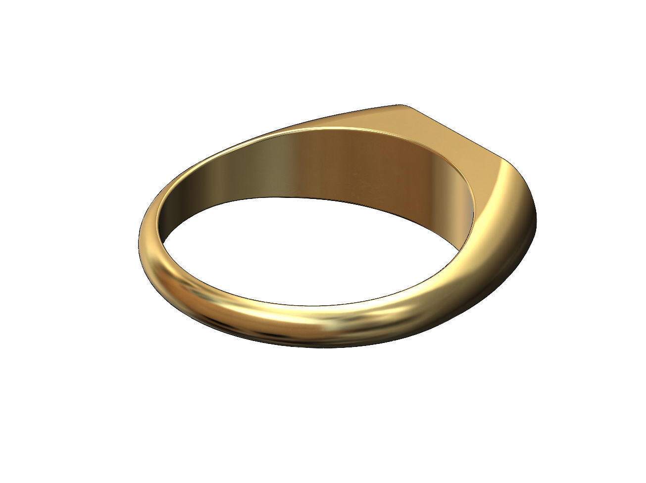 15x7mm slot shaped signet US size 5to11 3D model 3D printable | CGTrader